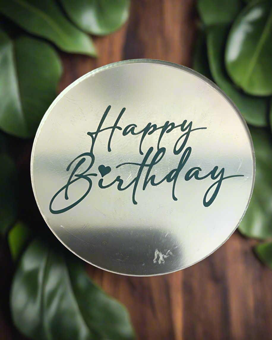 Gold Happy Birthday Topper Disc – Eully's Cakery